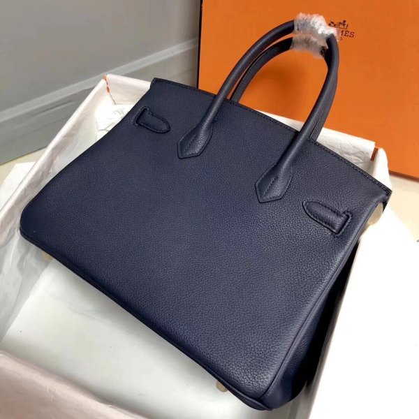 Hermes Birkin 35cm bolsos de cuero Togo azul oscuro – Replicas De ...
