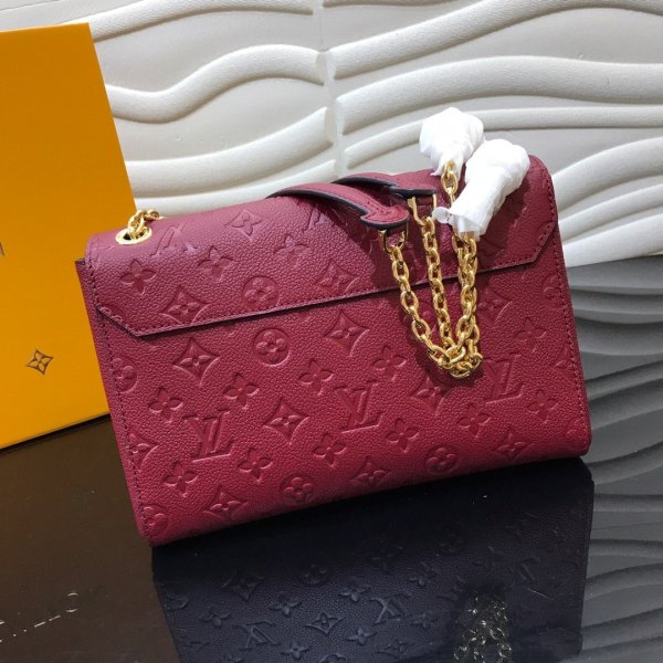Mejor Louis Vuitton Monogram Empreinte Leather Vavin PM M43931 Vino ...