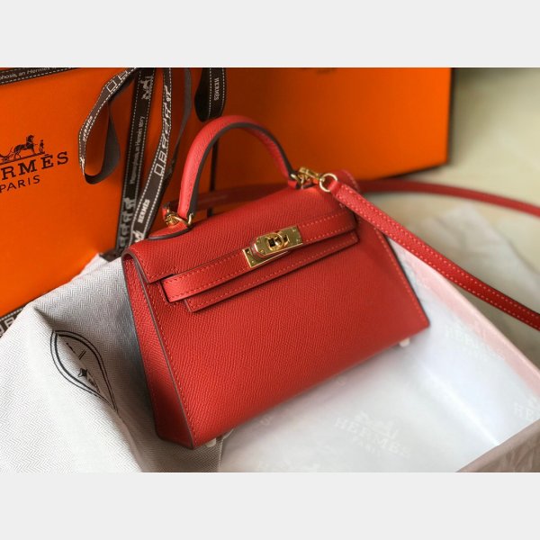 Réplicas Hermes Red Mini Kelly HandBolsa Epsom Leather – Replicas De ...