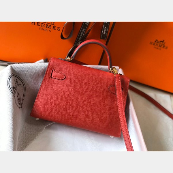Réplicas Hermes Red Mini Kelly HandBolsa Epsom Leather – Replicas De ...