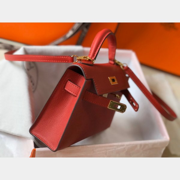 Réplicas Hermes Red Mini Kelly HandBolsa Epsom Leather – Replicas De ...