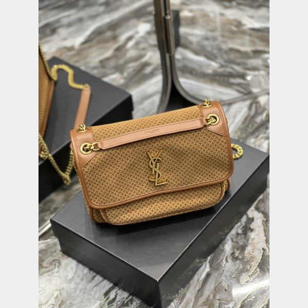 Saint Laurent 633158 Designador de Réplicas Niki Arrinkled Vintage ...